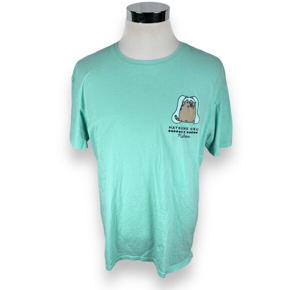 Pusheen | Shirts | Hatsune Miku X Pusheen Lets Sing Tshirt Mens Xl Aqua ...